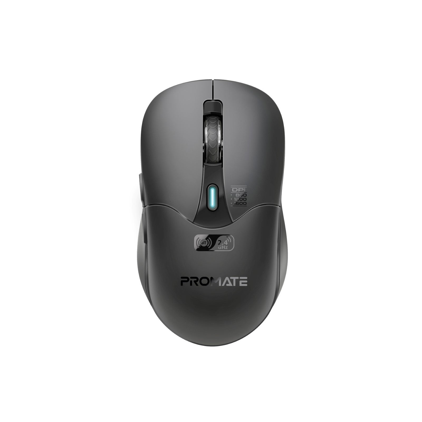 promate dual mode wireless mouse with bluetooth and 2.4ghz connectivit ...